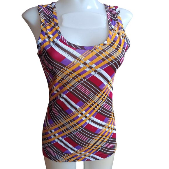 Handmade | Tops | Of1 Small True Vintage Multicolor Plaid Tank Top ...